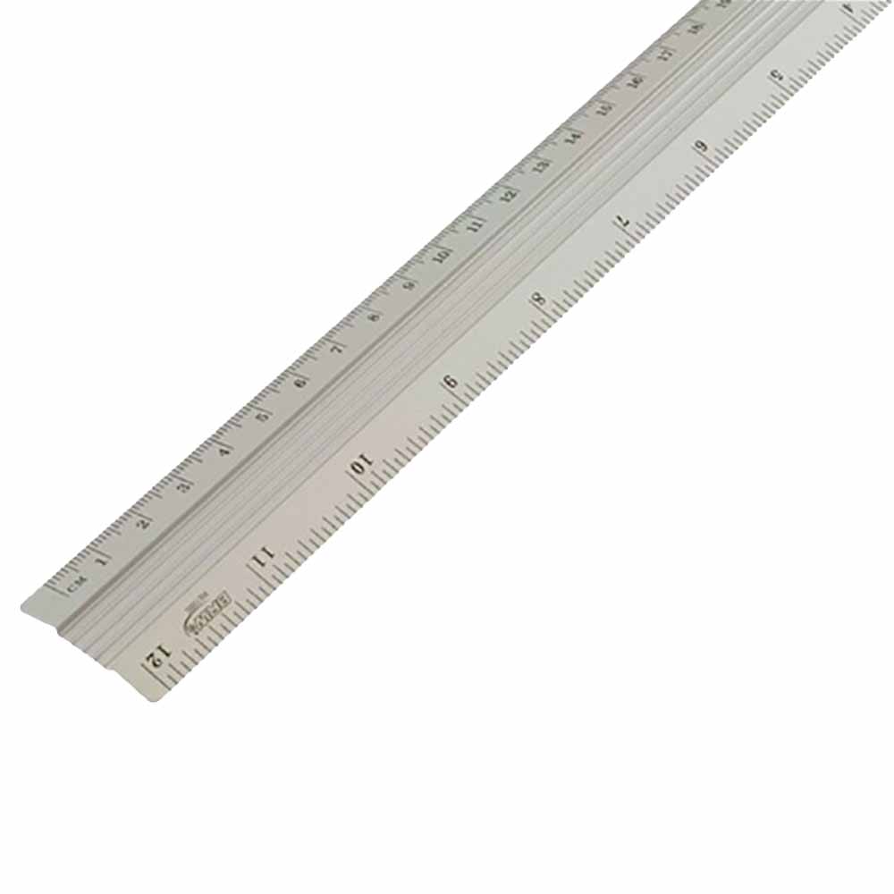 Regua 30cm Aluminio Re1000 / Un / BRW - atacadosaopaulo