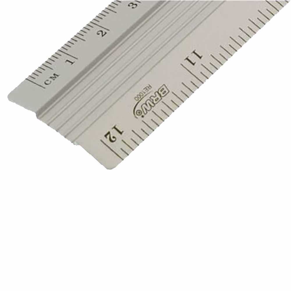 Regua 30cm Aluminio Re1000 / Un / BRW - atacadosaopaulo